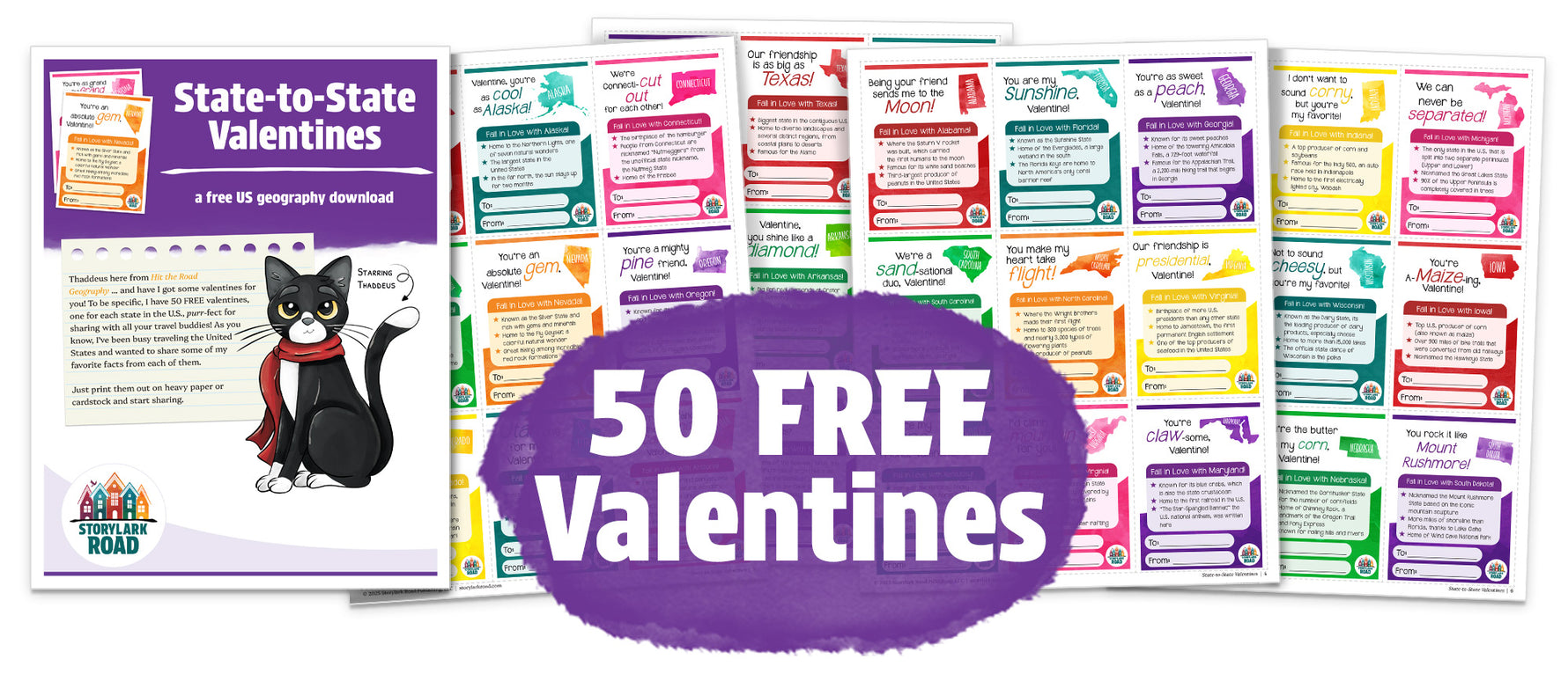 FREE Valentines (US States)